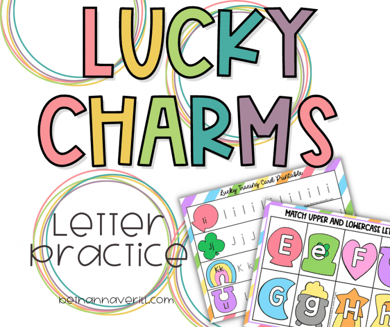 Lucky Charms Inspired St. Patrick's Day Tracing Printables | Beth Ann ...