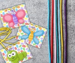 Colorful and Fun Bug Lacing Cards for Preschoolers | Beth Ann Averill