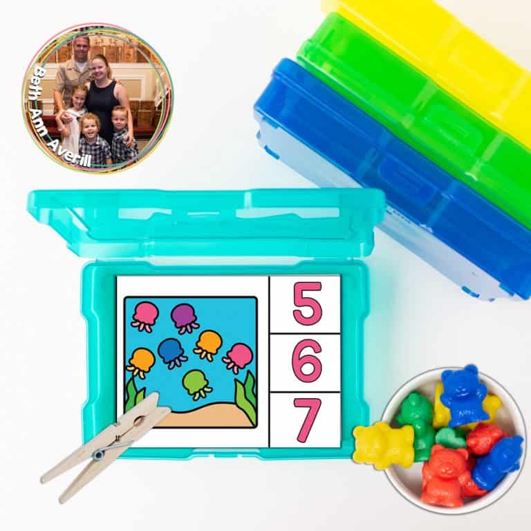 Jellyfish Counting Clip Cards Set | Beth Ann Averill