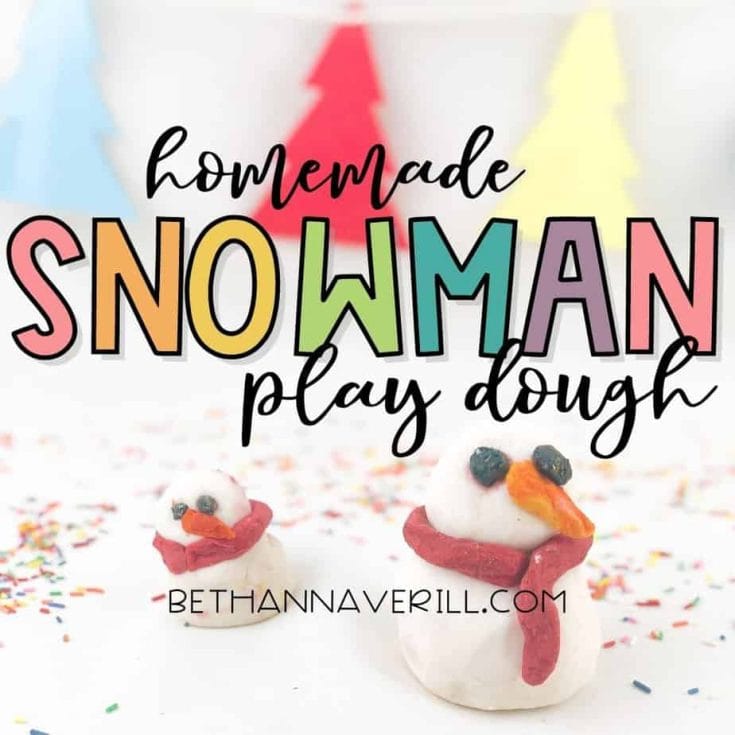 Snowman Playdough Recipe for Kids | Beth Ann Averill