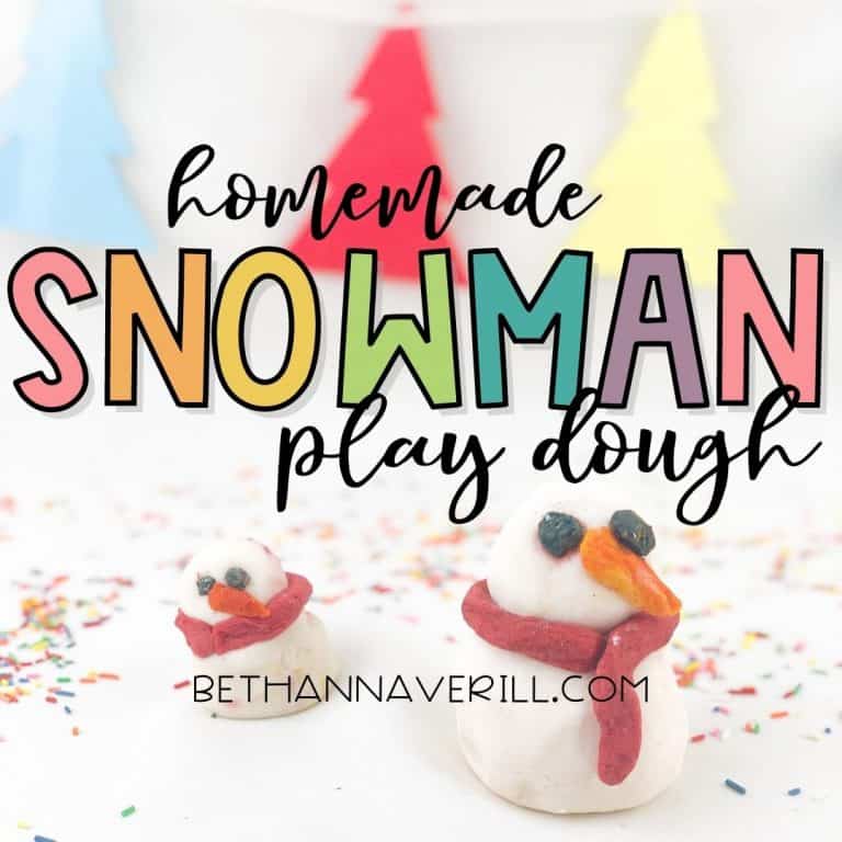 Snowman Playdough Recipe for Kids | Beth Ann Averill