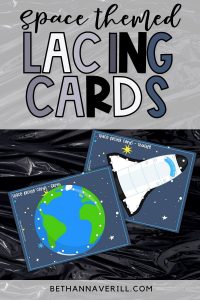 Space Lacing Cards for Toddlers | Beth Ann Averill