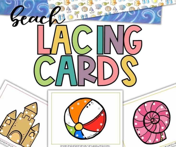 These Beach-Inspired Lacing Cards Will Keep Your Kids Occupied This ...