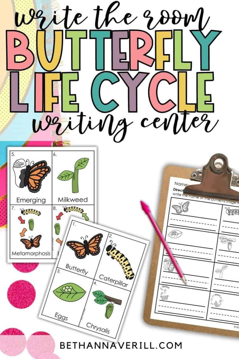 Exploring the Butterfly Life Cycle through Write the Room | Beth Ann ...
