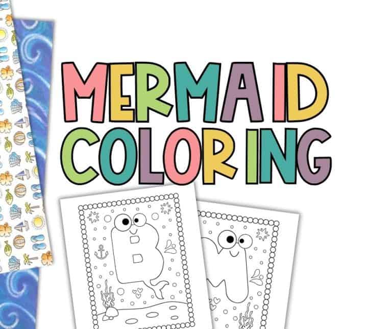 Mermaid Alphabet Coloring Sheets | Beth Ann Averill