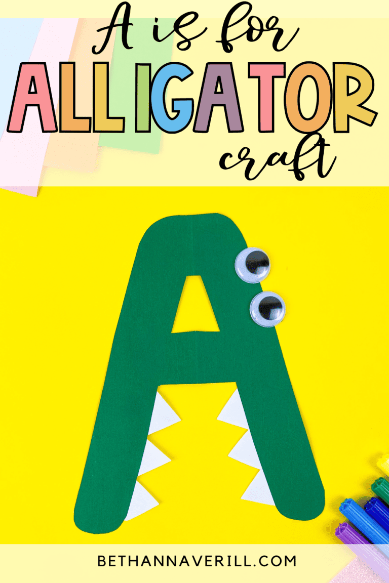 A is for Alligator Craft for Preschoolers | Beth Ann Averill