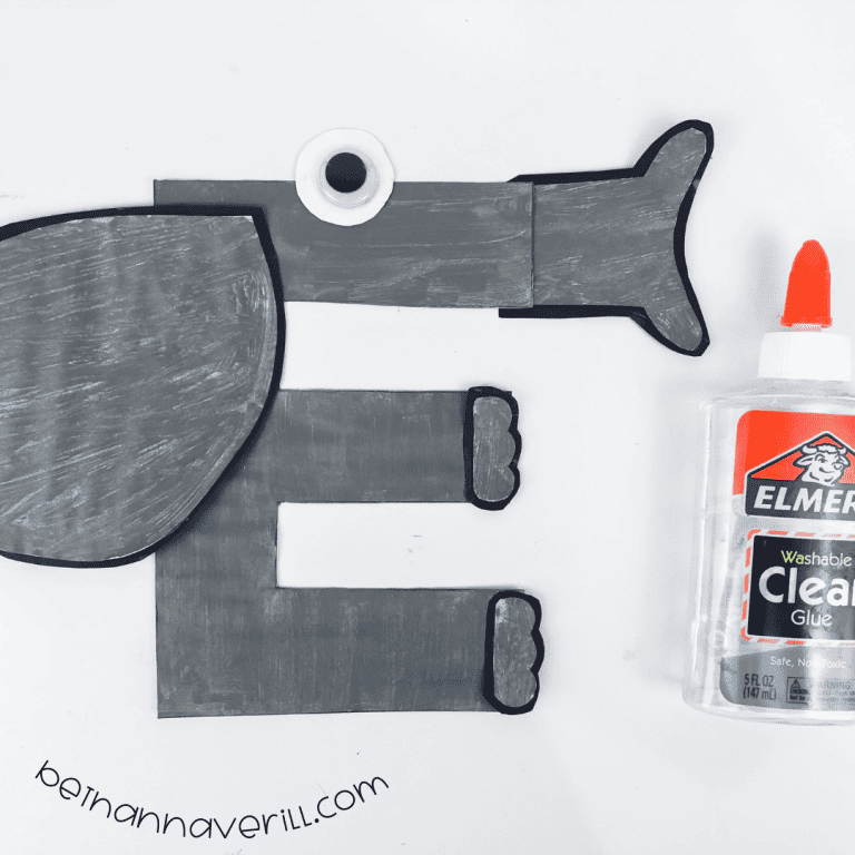 E is for Elephant Craft for Preschoolers | Beth Ann Averill