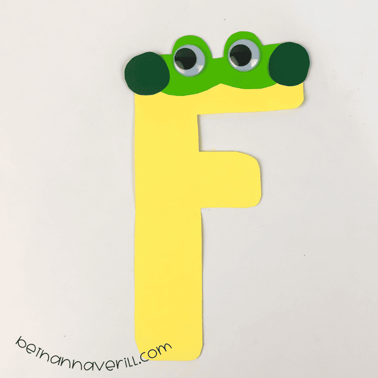 F is for Frog Craft for Preschoolers | Beth Ann Averill