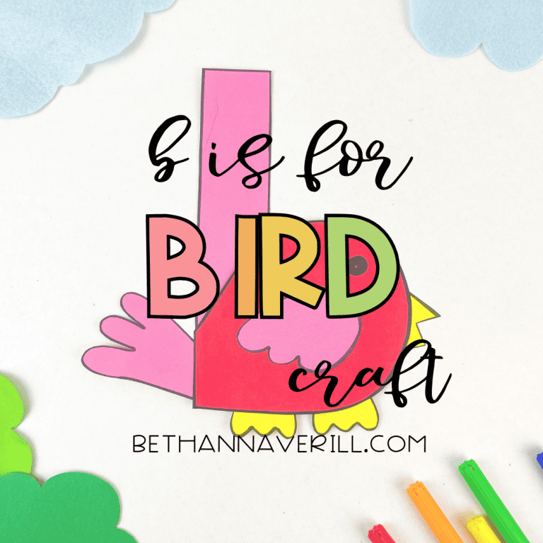 Lowercase b is for Bird Craft for Preschoolers | Beth Ann Averill
