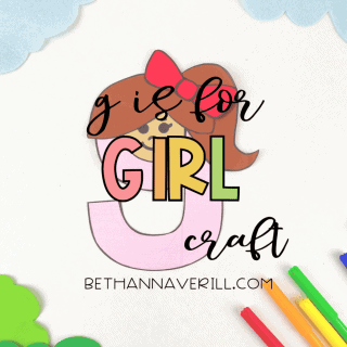Lowercase g is for Girl Craft for Preschoolers | Beth Ann Averill