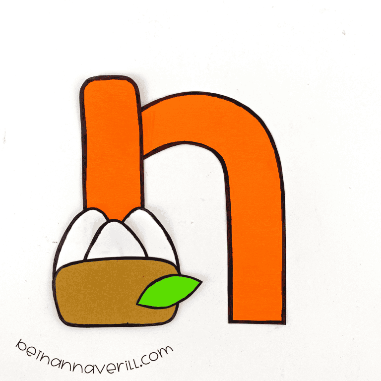 Lowercase n is for Nest Craft for Preschoolers | Beth Ann Averill