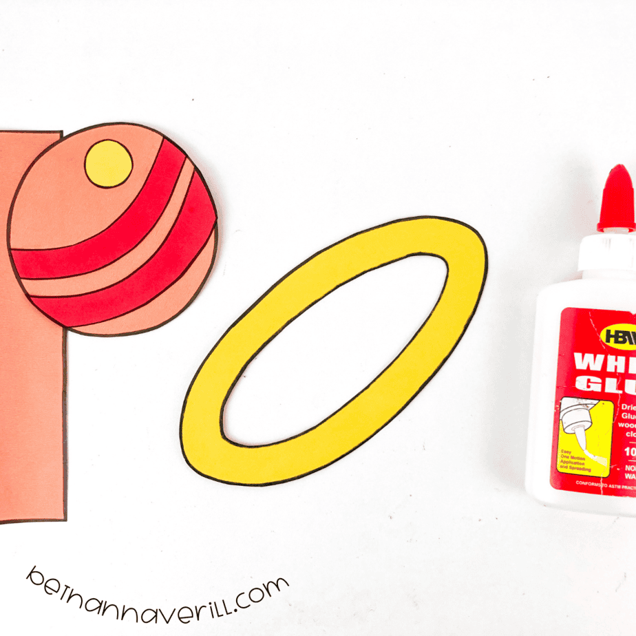Lowercase p is for Planet Craft for Preschoolers | Beth Ann Averill