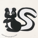 Lowercase s is for Skunk Craft for Preschoolers | Beth Ann Averill