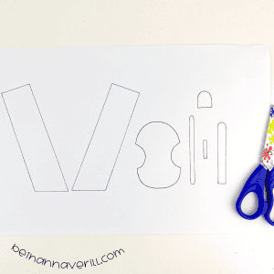 Lowercase v is for Violin Craft for Preschoolers | Beth Ann Averill