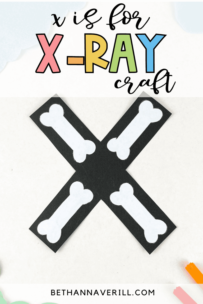 Lowercase x is for X-Ray Craft for Preschoolers | Beth Ann Averill