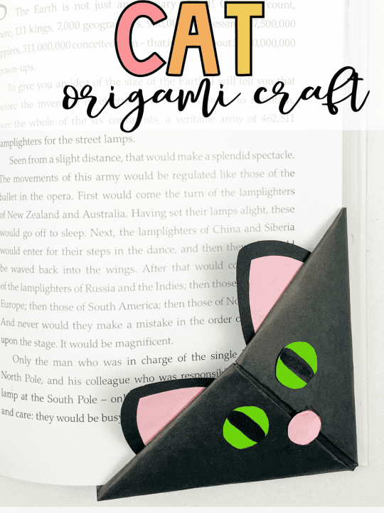 Origami Cat Bookmark Tutorial Halloween Origami Bookmark Black Cat