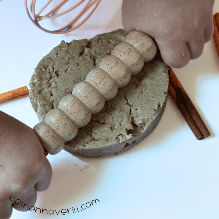 Creative Baking Playdough Tray Idea for Preschool Sensory Play | Beth ...