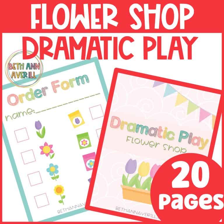Dramatic Play Flower Shop Printable Set Spark Creativity and Learning ...