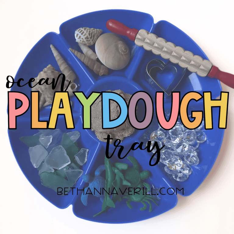 Ocean Playdough Tray Idea | Beth Ann Averill