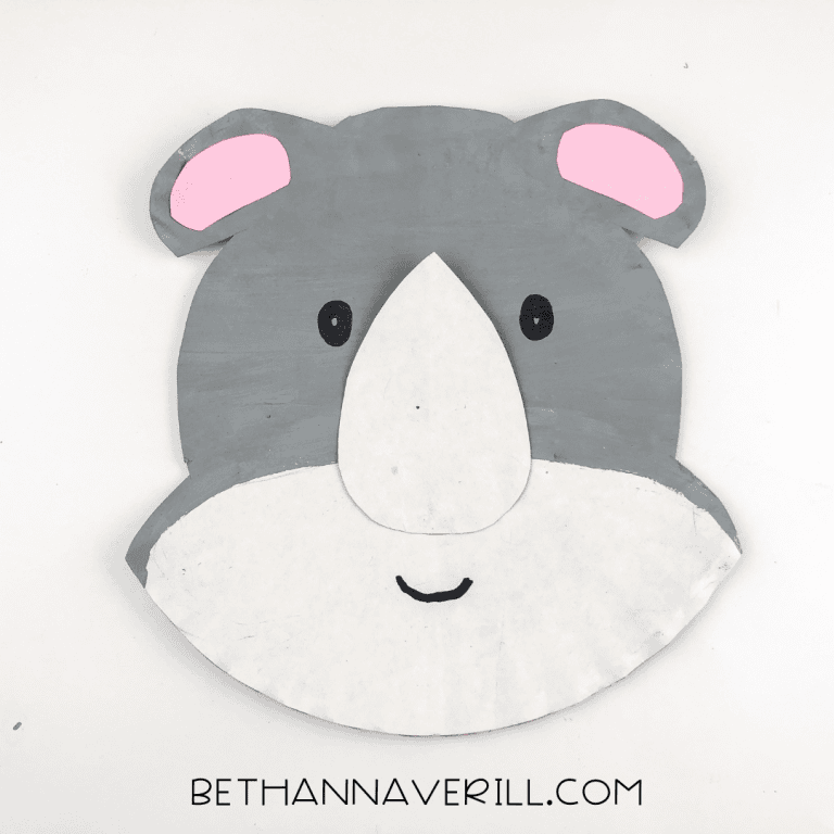 Rhino Paper Plate Craft | Beth Ann Averill