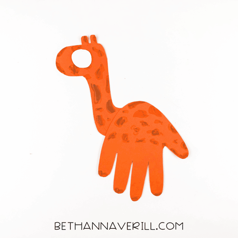 Giraffe Handprint Craft | Beth Ann Averill