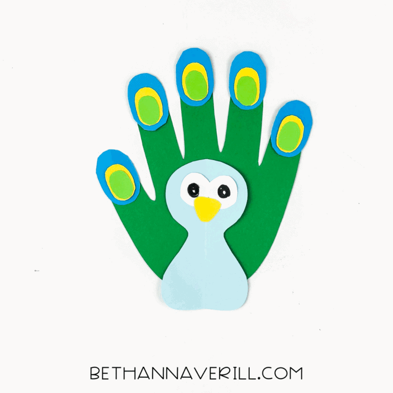 Handprint Peacock Craft | Beth Ann Averill