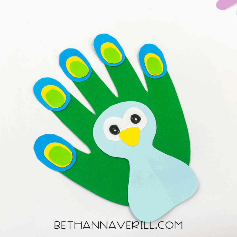 Handprint Peacock Craft | Beth Ann Averill