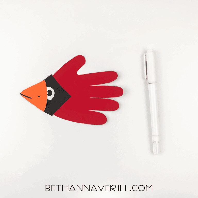 Cardinal Handprint Craft | Beth Ann Averill