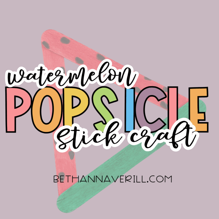 Triangle Watermelon Popsicle Stick Craft | Beth Ann Averill