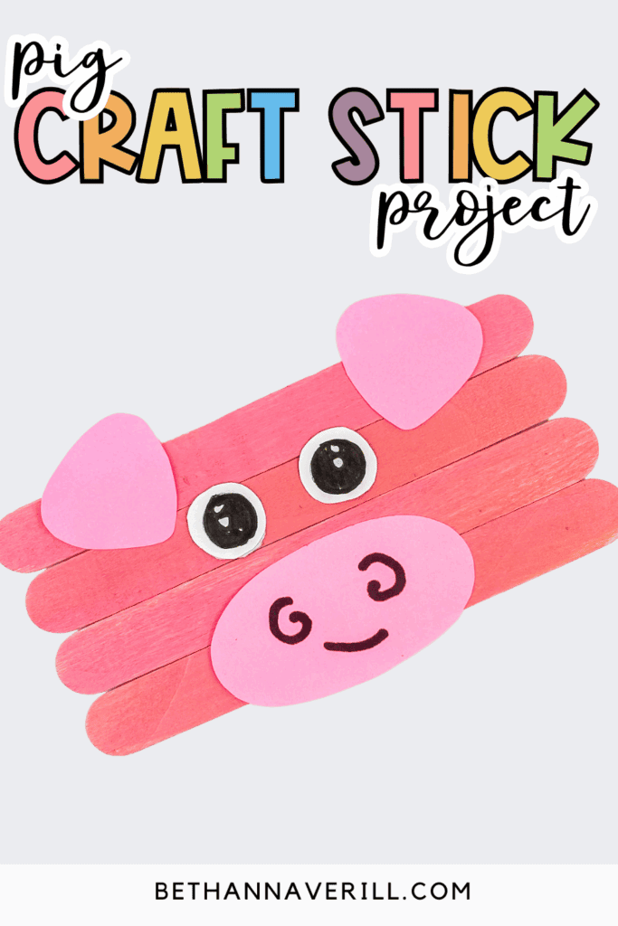 Pig Popsicle Stick Craft | Beth Ann Averill