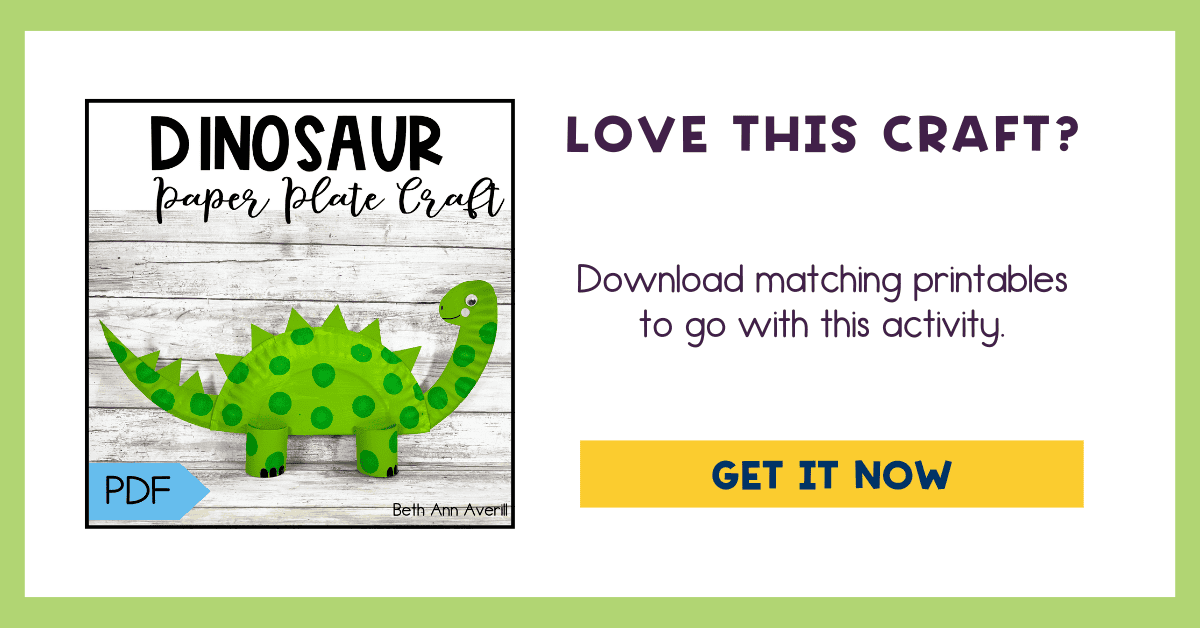 Dinosaur Paper Plate Craft | Beth Ann Averill