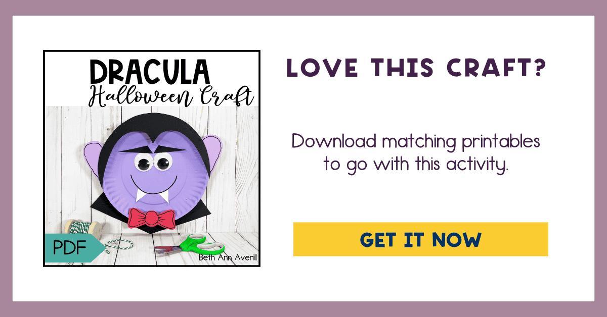 Dracula Paper Plate Craft | Beth Ann Averill