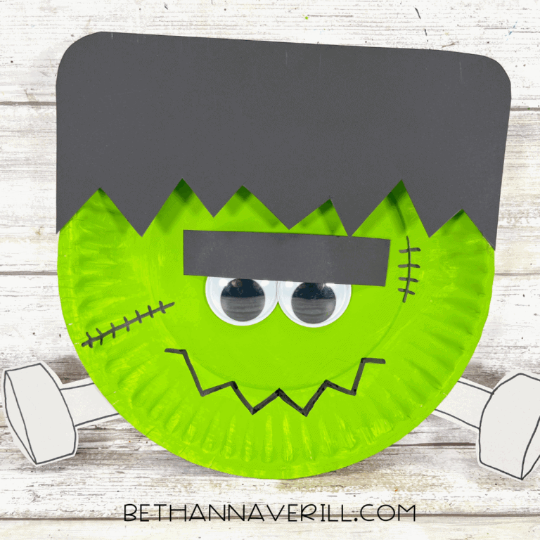 Frankenstein Paper Plate Craft | Beth Ann Averill