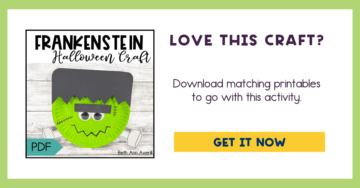 Frankenstein Paper Plate Craft | Beth Ann Averill