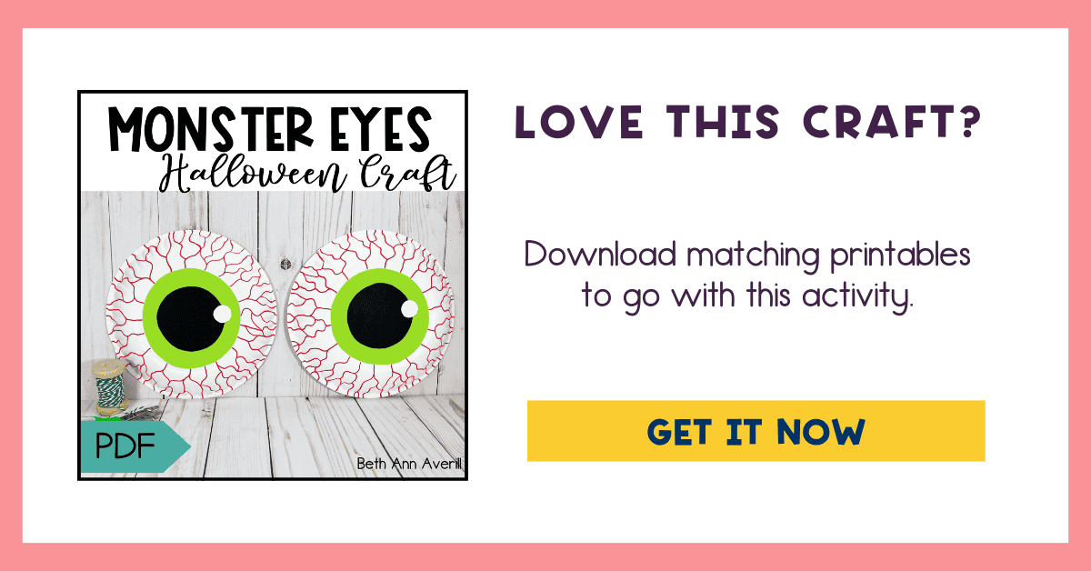Monster Eyes Paper Plate Craft | Beth Ann Averill