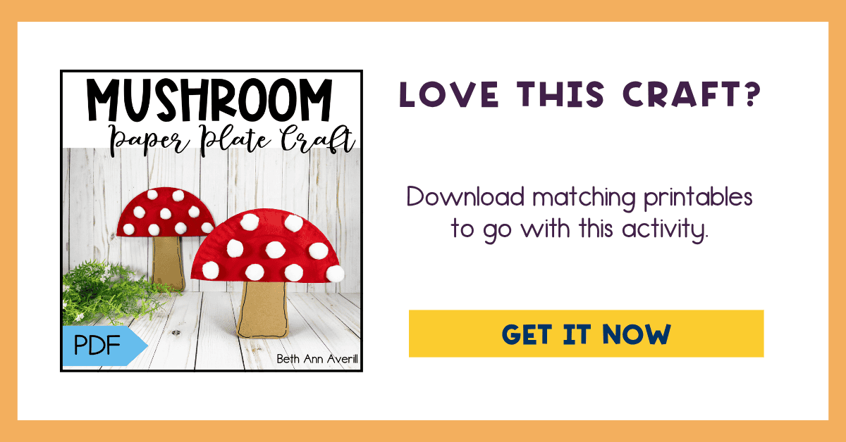 Mushroom Paper Plate Craft | Beth Ann Averill