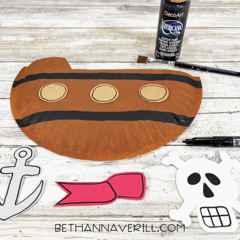 Pirate Ship Paper Plate Craft | Beth Ann Averill