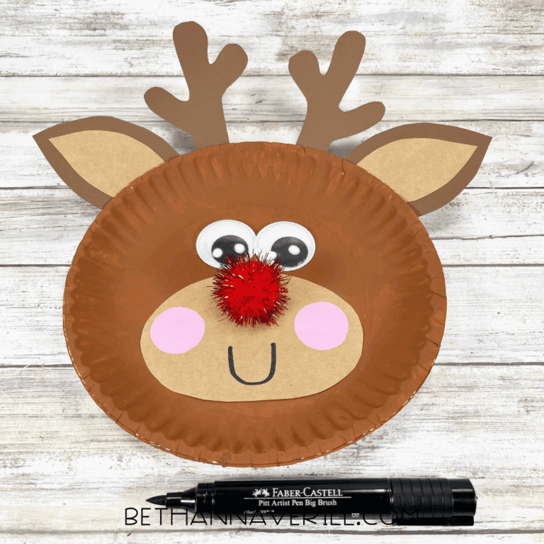 Rudolph Reindeer Paper Plate Craft | Beth Ann Averill