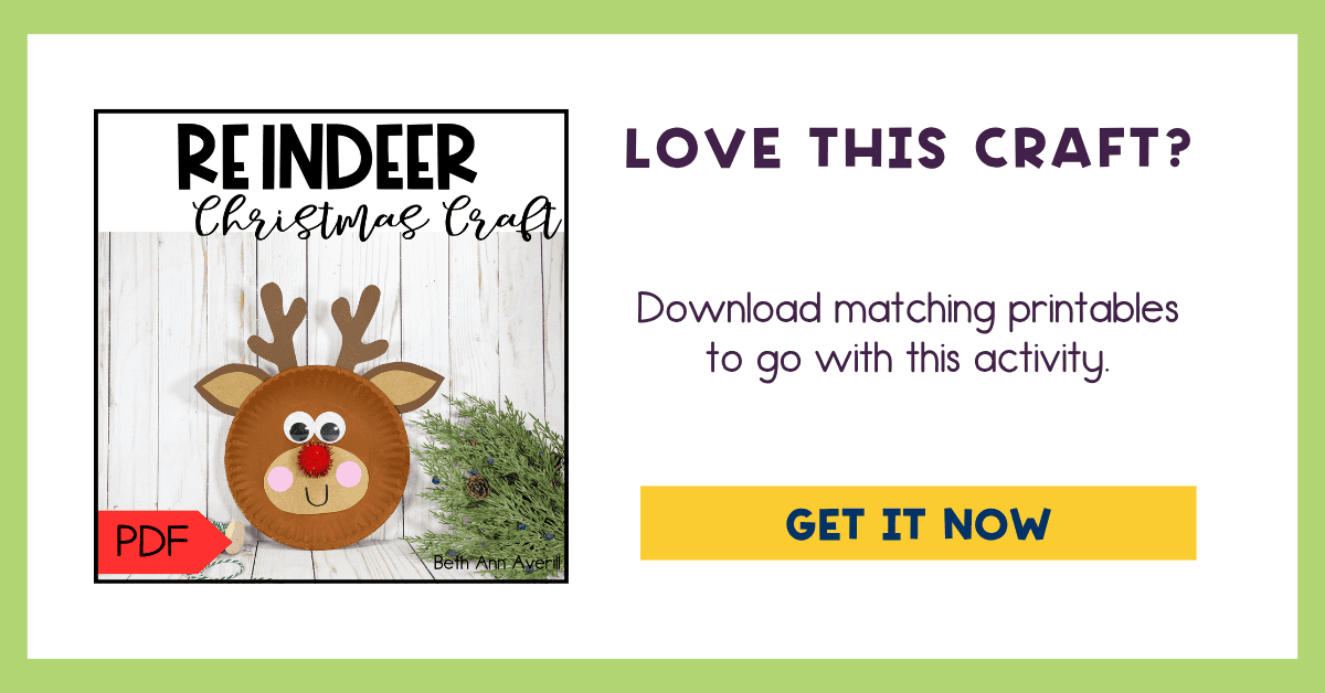 Rudolph Reindeer Paper Plate Craft | Beth Ann Averill