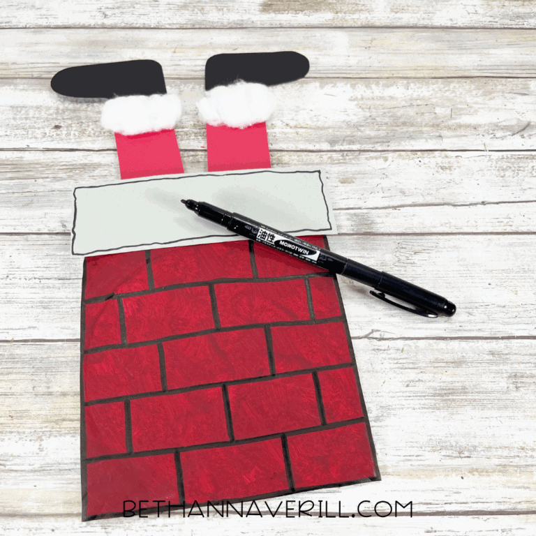 Santa Chimney Paper Plate Craft | Beth Ann Averill