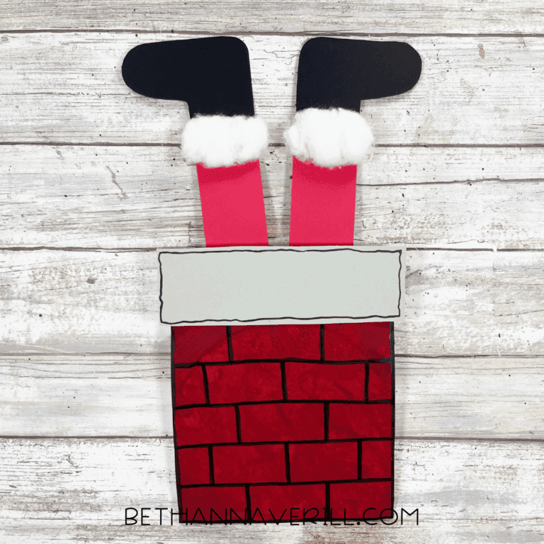 Santa Chimney Paper Plate Craft | Beth Ann Averill