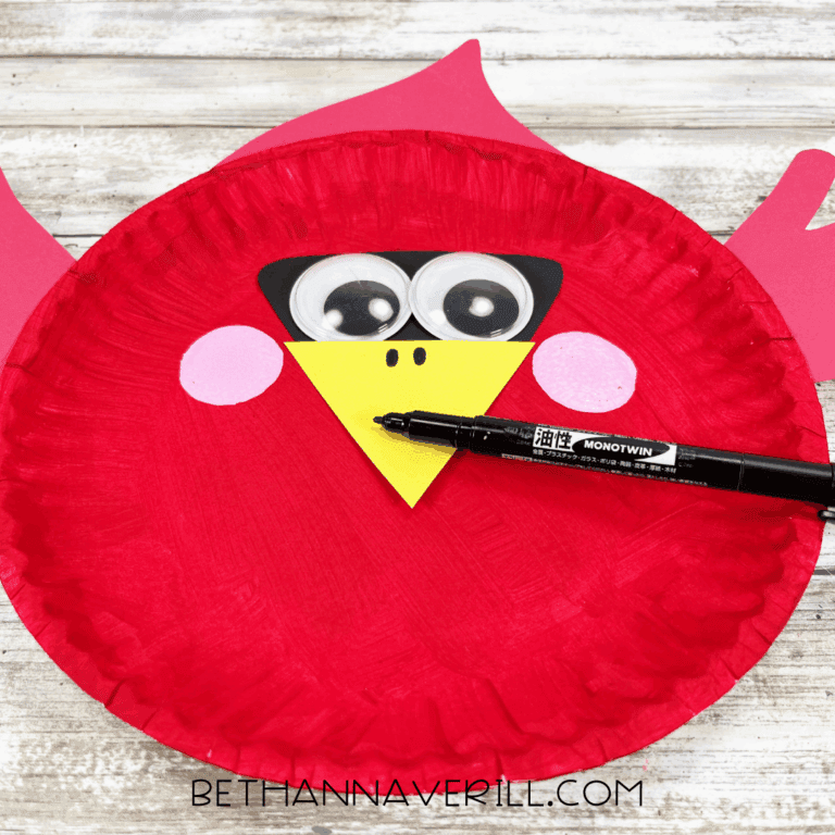 Cardinal Paper Plate Craft | Beth Ann Averill