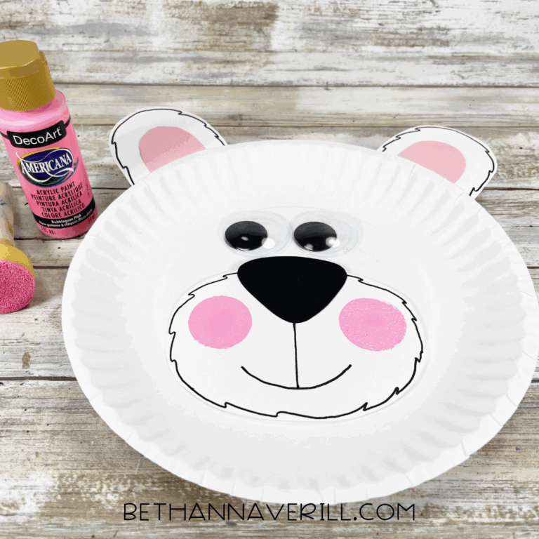 Polar Bear Paper Plate Craft | Beth Ann Averill