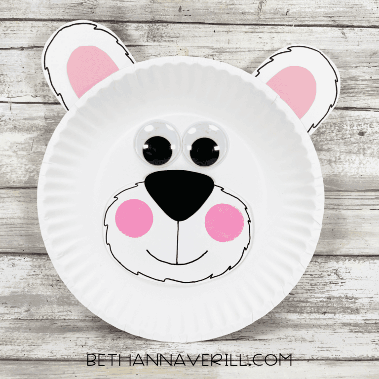 Polar Bear Paper Plate Craft | Beth Ann Averill