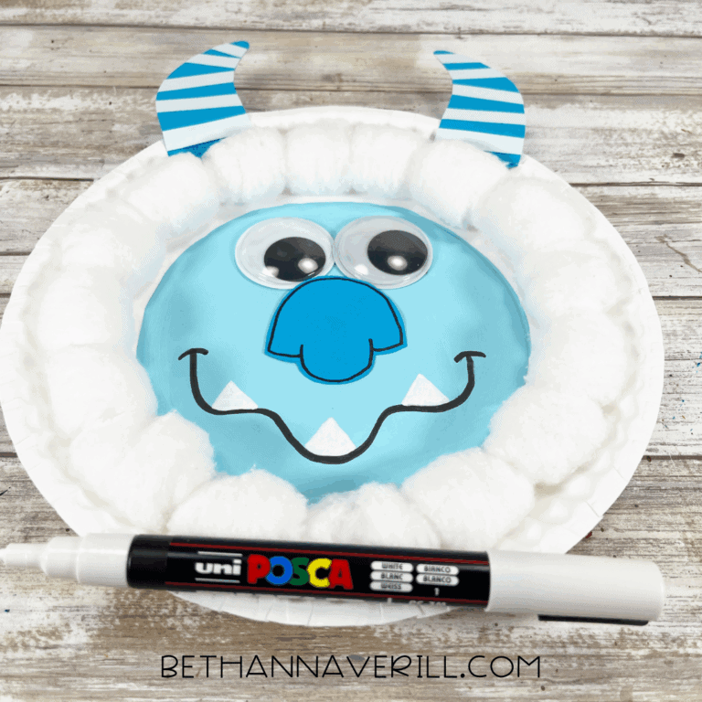 Yeti Paper Plate Craft | Beth Ann Averill
