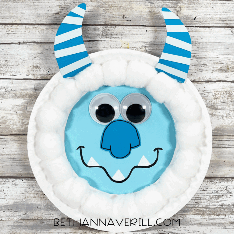 Yeti Paper Plate Craft | Beth Ann Averill