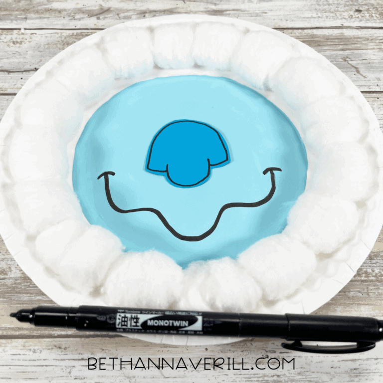 Yeti Paper Plate Craft | Beth Ann Averill