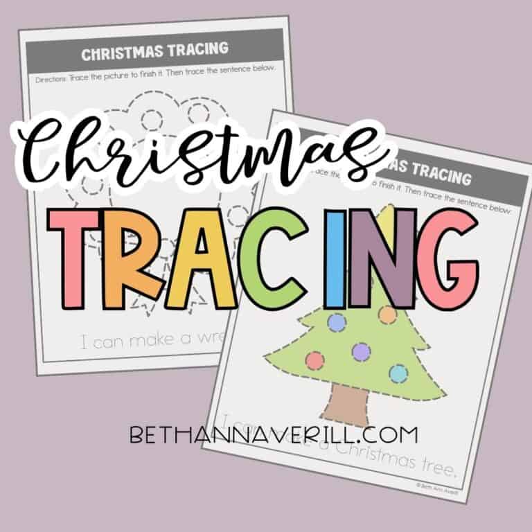 Christmas Tracing Printable Fine Motor Practice for Preschoolers | Beth ...