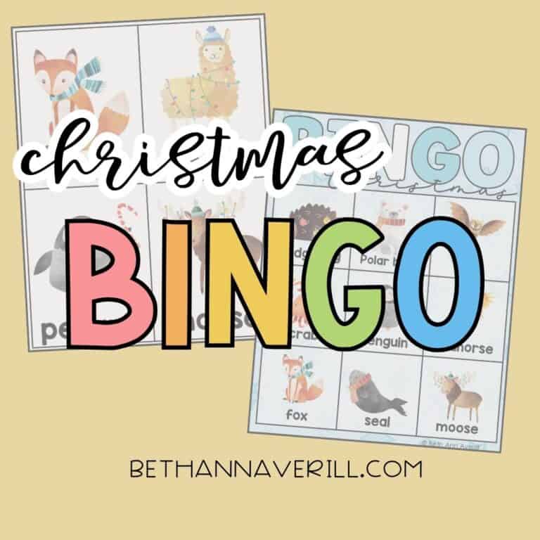 Christmas Bingo Cards for Kids a Watercolor Holiday Game for Classroom ...